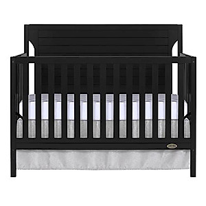Dream On Me Cape Cod 5-in-1 Convertible Crib, Black , 50x30x44 Inch (Pack of 1)