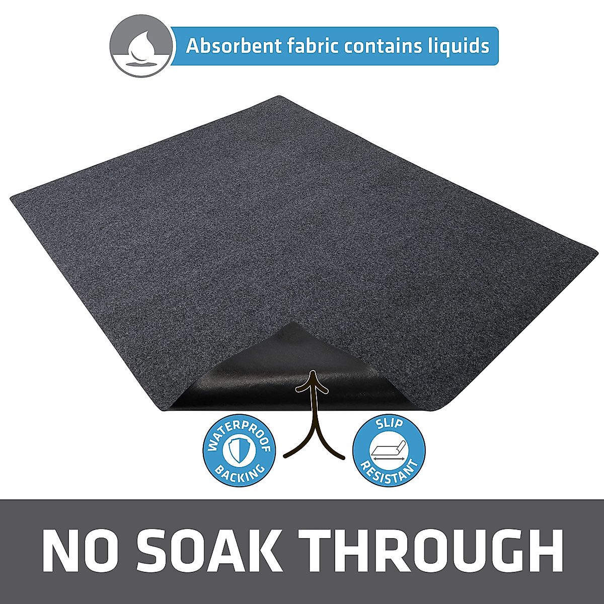 Drymate Washable Pee Pads for Dogs (2-Pack), Waterproof, Absorbent, Non-Slip, Reusable Pet Training Potty Puppy Mats, Housebreaking, Incontinence Bed Pads, Crate/Kennel (USA Made) (Large, 29” x 36”)