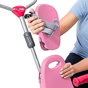 Radio Flyer Toddler Tricycle and Stroller, w/ Adjustable Seat for 9 Months to 5 Years Old, Pink