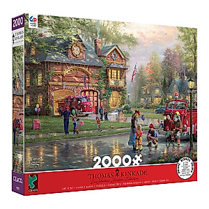 Ceaco - Thomas Kinkade - Hometown Firehouse - 2000 Piece Jigsaw Puzzle