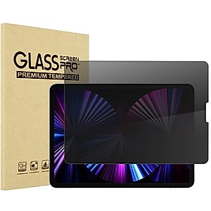 ProCase 4-Way Privacy Screen Protector for iPad Pro 11 4th 2022, 10.9” iPad Air 5/4, iPad Pro 11 3rd 2nd 1st, 360 Degree Tempered Glass Film Guard