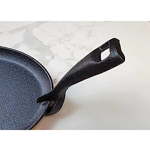 HAWOK Cast Iron Fajita Skillet Japanese Steak Plate with Handle and Bamboo Tray…