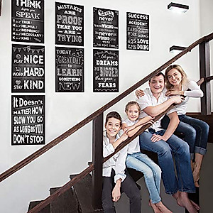 Whaline 20 Pack Motivational Classroom Posters, Chalkboard Design Inspirational Quotes Posters, Waterproof Classroom Wall Arts for Students Teachers Classroom Decorations, 12 x 17 Inch