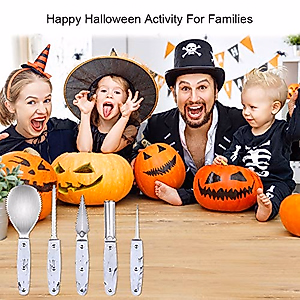 Fancymay Professional Halloween Pumpkin Carving Kit, Heavy Duty Stainless Steel Carving Tools Set for Halloween Decoration, Sturdy Sculpting Jack-O-Lanter Knife Set