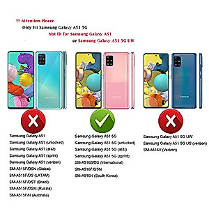 Samsung A51 5G Case with HD Screen Protector - M MAIKEZI Slim TPU Non-Slip Phone Cover (Black Brushed)