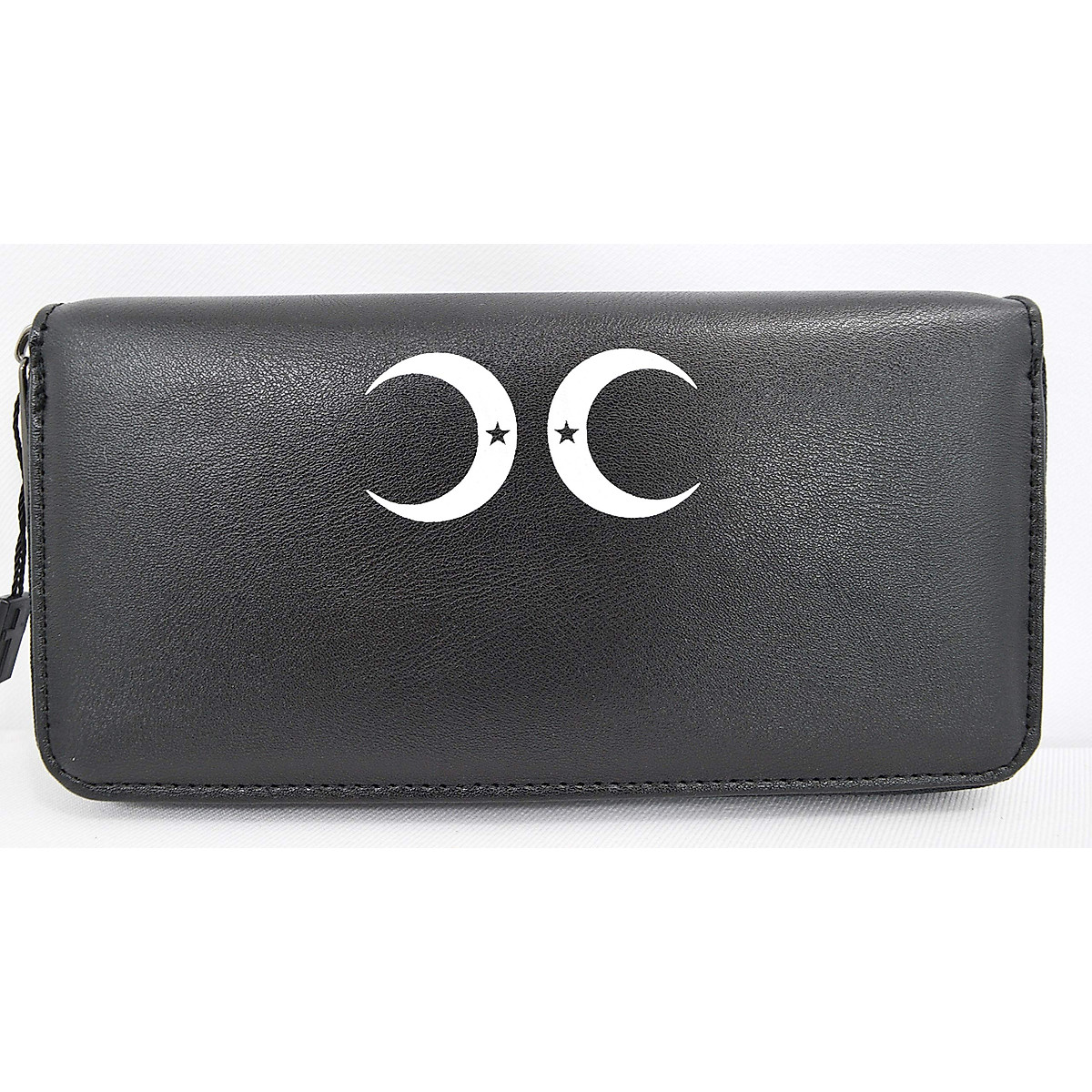 Lost Queen New Moon Wallet Gothic Occult Moon Magick & Leviathan cross Black Wallet, Large