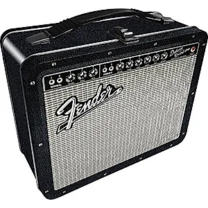 AQUARIUS Fender Amp Large Fun Box - Sturdy Tin Storage Box with Plastic Handle & Embossed Front Cover - Officially Licensed Fender Merchandise & Collectible Gift
