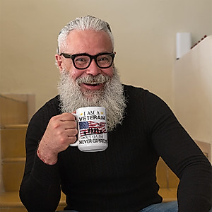 Military Veteran Coffee Mug, Veteran Mug, Funny Veteran Gifts, Military Gifts for Veterans, Proud US Army Veterans, Military Retirement Gifts, Veterans Day Gifts Idea White Coffee Mug 15 Oz