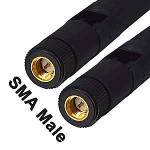 Kaunosta 4G LTE Antenna SMA Male WiFi Antenna Aerial 6DBI Omnidirectional Antenna (2 Pack) for Wireless Network Router Outdoor Security Camera PCI/PCIe Card USB Adapter IP Camera