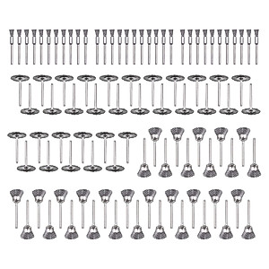 Mixiflor 99 Pcs Wire Brushes Set,Steel Wire Wheels Pen Brushes Set Kit Accessories for Rotary Tool-1/8"(3mm) Shank