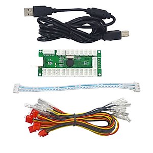 SJJX Zero Delay USB Encoder LED Joystick Kit Arcade DIY Controller For PC Retropie Raspberry Pi MAME