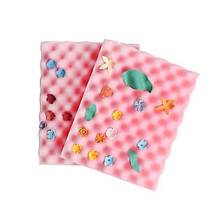 UPKOCH 6 PCS Fondant Foam Pad gum paste foam tray sugarcraft foam pad Decorate Sponge Mat fondant flower sponge mat fondant drying foam flowers decoration Fondant Pad drying rack wave