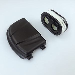 2 Pcs/set Lawn Mower Air Filter and Filter Cover fit for Briggs & Stratton # 798452 595658 Household Cleaning Tools