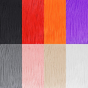 8 Pieces Faux Fox Fur Square Fabric 10 x 10 Inch Shaggy Fur Patches Fabric Cuts Chair Cover Seat Cushion Pad Supplies for DIY Craft (Multi-colored)