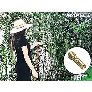 High Pressure Hose Nozzle Heavy Duty | Brass Water Hose Nozzles for Garden Hoses | Adjustable Function | Fits Standard Hoses, Garden Sprayer, Spray Nozzle, Power Washer Nozzle