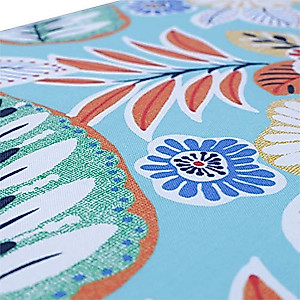 Pillow Perfect Outdoor/Indoor Marlow Aqua Throw Pillows, 18.5" x 18.5", Blue, 2 Count