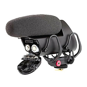 Shure VP83F LensHopper Camera-Mounted Condenser Shotgun Microphone with Integrated Digital Flash Recording - Windscreen, Superior RF Immunity, Backlit LCD, 5-Position Joystick, Rycote Lyre Shock Mount