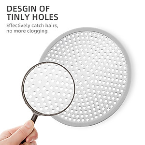 WINDALY 3 Pack of Shower Drain Hair Catcher/Cover/Strainer, Stall Drain Protector/Cover, Stainless Steel (3 Pack)