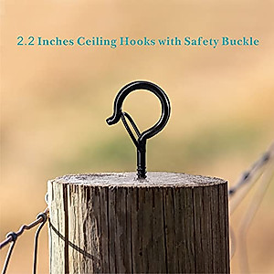 22 PCS Screw in Hooks Outdoor String Lights Safety Screw Hook Ceiling Hooks with Safety Buckle Wall Hangers & Led Lights Hangers for Party and Festival Decorations ging