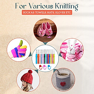 Wateza [40 Pcs] Crochet Hooks Set, 14 Size 2mm(B)- 10mm(N) | Ergonomic Soft Grip Handles Crochet Kit for Beginners, Adults and Arthritic Hands, Complete Crochet Hook Set with Zipper Case