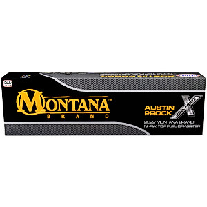 2022 NHRA Funny Car TFD (Top Fuel Dragster) Austin Prock Montana Brand John Force Racing 1/24 Diecast Model Car by Auto World AWN010