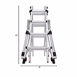 Little Giant Ladders, Epic, M17, 17 foot, Multi-Position Ladder, Aluminum, Type 1A, 300 lbs weight rating, (16817-818)
