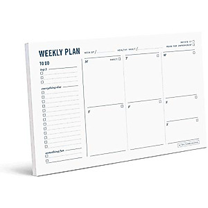 Two Tumbleweeds Weekly Planning Pad - Weekly Calendar Notepad with ToDo List, Schedule, and Habit Tracker - Planner and Organizer for School & Work - 6x9" - 50 Undated Sheets
