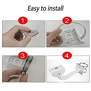 Ahn'Qiraj 2Pcs Universal Vertical Pole Mount Bracket Mount Camera Adapter for CCTV Security Camera Ptz Dome Vertical Pole Wall Mounting Bracket with 8 Loops