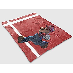 NICHIYOBI Redcap Beard Plumber Bros Game Flannel Blanket Kobayashi Tohru Kanna Lightweight Cozy Throw Blanket Warm Bed Blanket fit Sofa and Couch (04,Medium 60x50in)