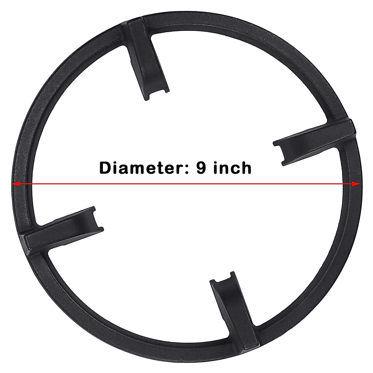 Uniflasy Cast Iron Wok Ring Burner Grate for Gas Stove for Samsung NX58H5650WS, NX58H5600SS, Frigidaire FPGF3077QF GE Appliances JGBS66REKSS Whirlpool