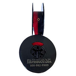 FJA Products Universal Typewriter Ribbon - 1/2 Inch Wide Black and Red Ink Ribbon with Eyelets on 2 Inch Spool