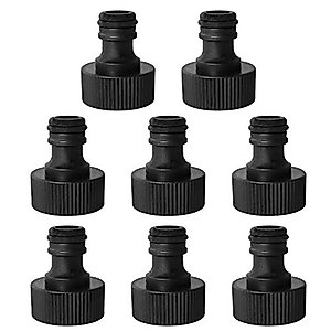 ZRM&E 8-Pack Plastic Garden Hose Female Connector from Quick Connector to Standard 3/4'' Thread Connector Garden Irrigation Watering System Tool