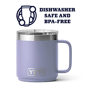 YETI Rambler 10 oz Stackable Mug, Vacuum Insulated, Stainless Steel with MagSlider Lid, Cosmic Lilac