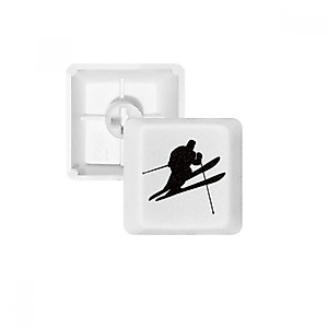 DIYthinker Skiing Winter Sport Black Outline Keycap Mechanical Keyboard PBT Gaming Upgrade Kit