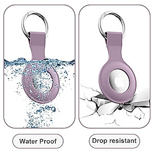 4 Pack AirTag Holder / AirTag Case / AirTag Keychain Ring - Premium Silicone Waterproof Shockproof Anti-Scratch Case for Apple AirTag Item Finder for Pet Cat Dog Keys Bag Backpack Luggage (4 Pack A)