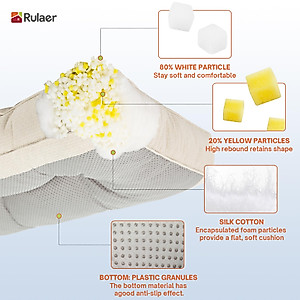 RULAER Tufted Bench Cushion Indoor 42x16x4 inch Extra Thick Soft Bench Cushion Non-Slip Durable Patio Cushions for Outdoor Furniture Double Piping Bench Chair Pad, Beige