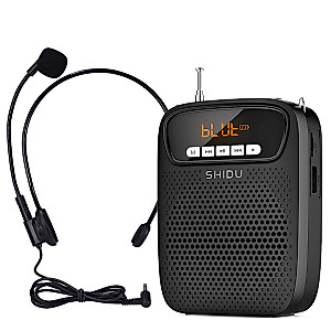 Portable Mini Voice Amplifier Wired Headset Microphone Speaker Set for Teachers 15W Rechargeable Lightweight Personal Mic for Classroom,Tour Guides,Instructors and Presentation