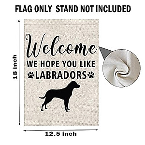 Labrador Garden Flag Labrador Flag Welcome We Hope You Like Labradors Garden Flag (Like Labradors F)