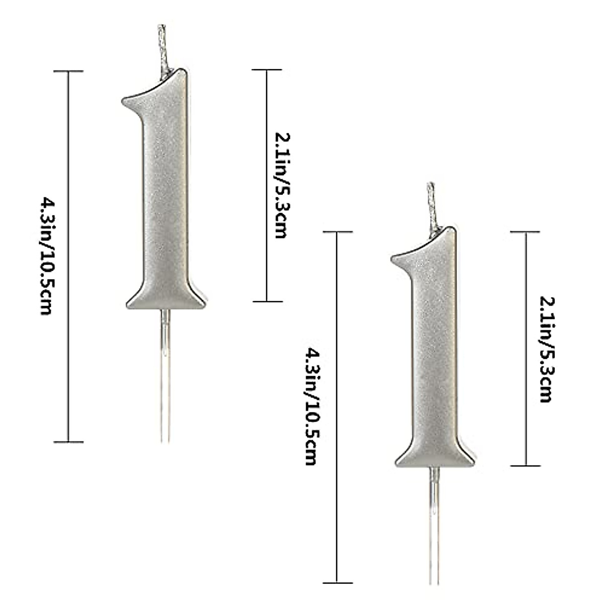 Silver 11th & 1st Number Birthday Candles for Cake Topper, Number 11 1 First Glitter Premium Candle Party Anniversary Celebration Decoration for Kids Women or Men