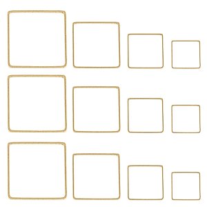 70pcs Earrings Beading Hoop Earring Finding Square Hollow Pendant for Jewelry Making DIY Crafts Art Creation Women Gift (Square)
