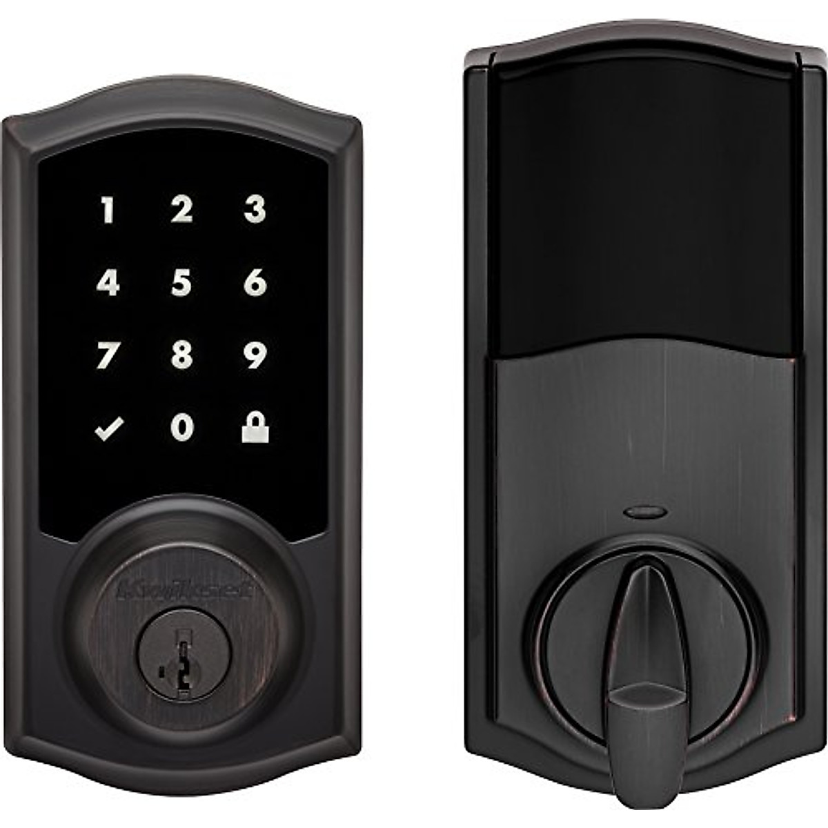 Kwikset Premis Touchscreen Smart Lock Electronic Deadbolt, Works with Apple HomeKit via Apple HomePod or Apple TV, in Venetian Bronze