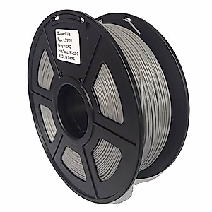 Superfila PLA 3D Printer Filament for Ender 3 V2/Ender 3 Pro/Ender 3 Max/CR-10 V3/Ender 5 Pro, Dimensional Accuracy +/- 0.03 mm, 1 kg Spool, 1.75 mm, Grey