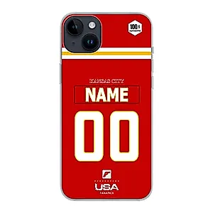 Football Phone Case Kansas City USA Customize Your Name and Number Silicone Transparent - Compatible iPhone and Samsung (Samsung Galaxy A04)