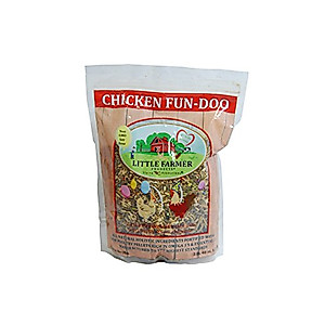 LITTLE FARMER PRODUCTS Chicken Fun-DOO Non-GMO, Soy-Free Chicken Treat | Premium Poultry Meal Worm, Vegetable & Herb Mix (3 lbs)