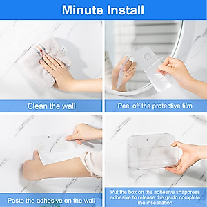 Diesisa Plastic Wall Mount Organizer, Self Adhesive Organizer for Wall, Cabinet Door Organizer, with Self Adhesive Tape, for Bathroom, Pantry, Kitchen, Laundry, Utility Room, Inside of Cabinet Door