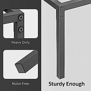 coucheta Queen Bed Frame with Storage 13 Inch Metal Platform Bed Frame with Steel Slat Support No Box Spring Needed Mattress Foundation Easy to Assemble (Queen), Black (1)