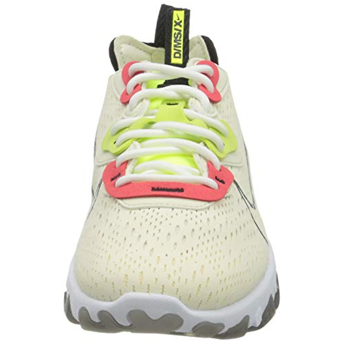 NIKE Women's Race Running Shoe, Pale Ivory Black Volt Laser Crimson, 6 us