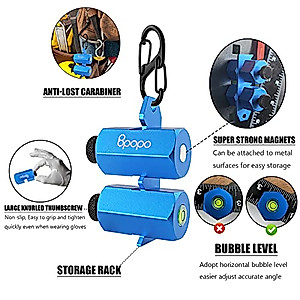 Upgraded 2 Pack Stair Gauges for Framing Square,Stair Stringer Layout Tool with Metal Carabiner and Mount,Anti-Lost Rack Easy to Storage