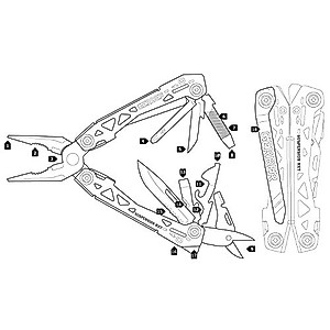 Gerber Blades 31-003345 Suspension NXT Multi-Tool Stainless Steel Handles Blister Pack