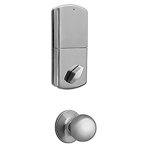 MiLocks BTF-02SN Digital Deadbolt Door Lock and Passage Handle Set Combo with Keyless Entry via Keypad Code for Exterior Doors, Satin Nickel